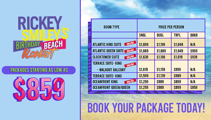 Book Your Package Today! - The Rickey Smiley Morning Show